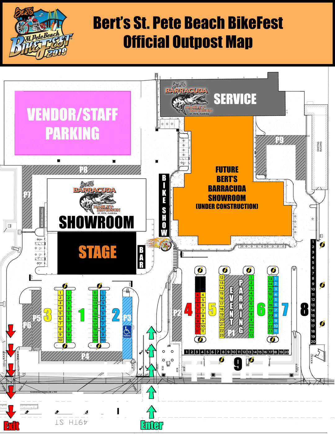 2019-Berts-BikeFest-Map-V2-081919 - St. Pete Bike Fest