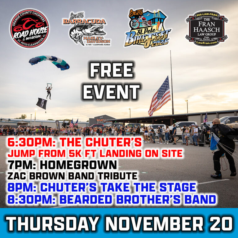 St. Pete BikeFest: Bikes, Live Music, Vendors & Non-Stop Action