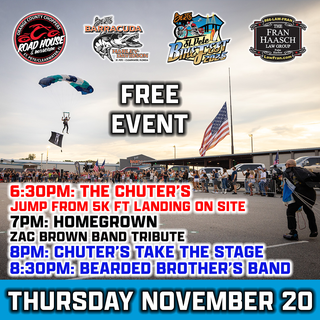St. Pete BikeFest: Bikes, Live Music, Vendors & Non-Stop Action