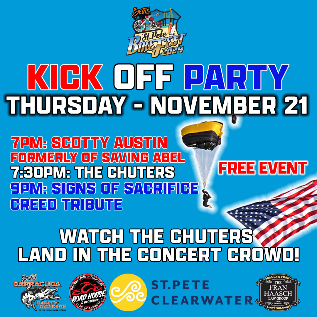 St. Pete BikeFest: Bikes, Live Music, Vendors & Non-Stop Action